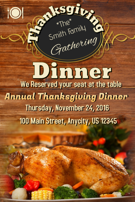 Thanksgiving Dinner | PosterMyWall