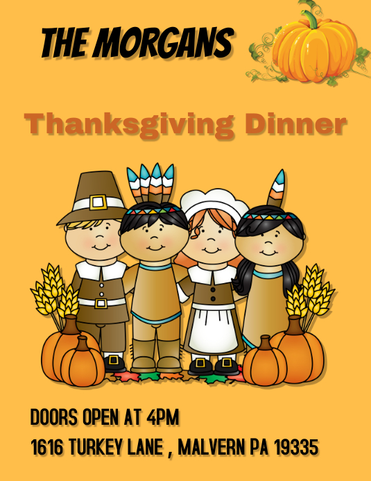 Copy of THANKSGIVING DINNER | PosterMyWall