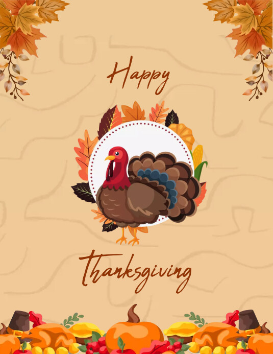 THANKSGIVING DINNER FLYERS Template | PosterMyWall