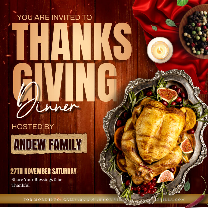 Thanksgiving Printable Invitation Templates Thanksgiving Dinner