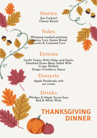 Thanksgiving Menu Template | PosterMyWall