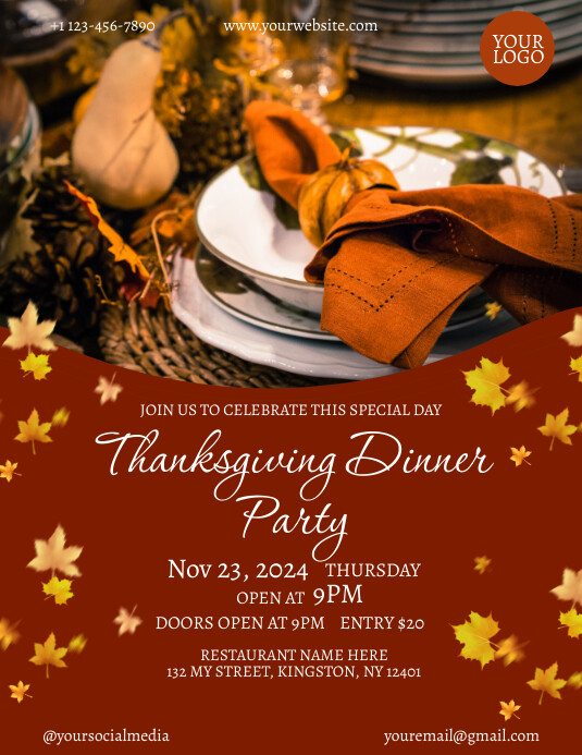 thanksgiving-dinner-party-flyer-template-postermywall