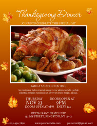 THANKSGIVING DINNER Template | PosterMyWall
