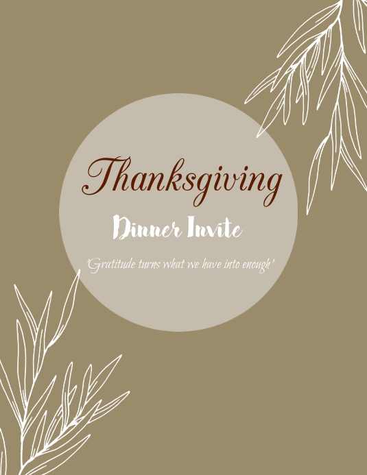 Copy of thanksgiving dinner template | PosterMyWall