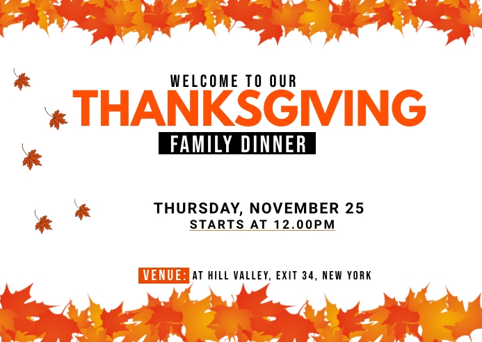 Thanksgiving Dinner Template | PosterMyWall