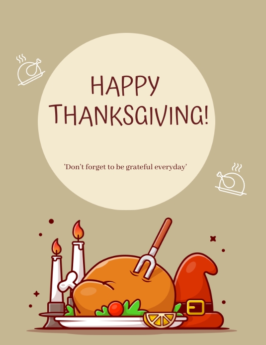 Copy of thanksgiving dinner template | PosterMyWall