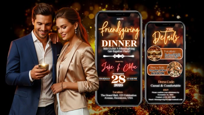 Thanksgiving Dinner: Golden Feast Night Template | PosterMyWall