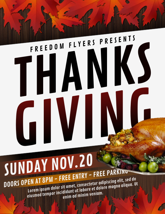 Thanksgiving Event Flyer Template | PosterMyWall