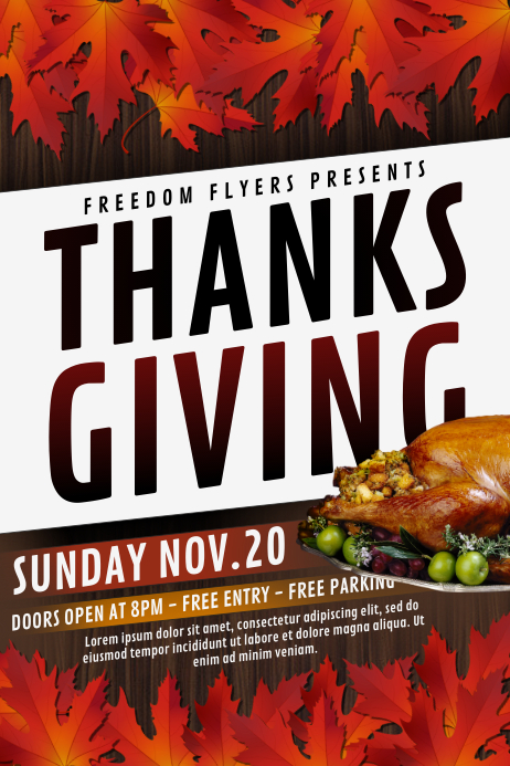 Copy of Thanksgiving Event Poster | PosterMyWall