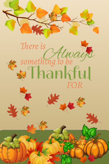 thanksgiving fall poster Template | PosterMyWall