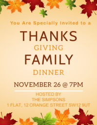 Thanks Giving Dinner Template | PosterMyWall