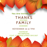 Thanksgiving Dinner flyer template | PosterMyWall