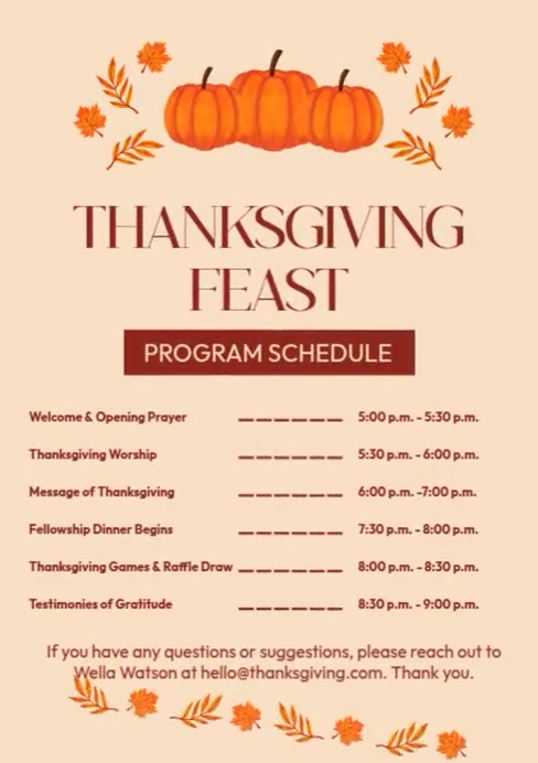 Thanksgiving Feast Template | PosterMyWall