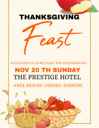 Thanksgiving feast Template | PosterMyWall