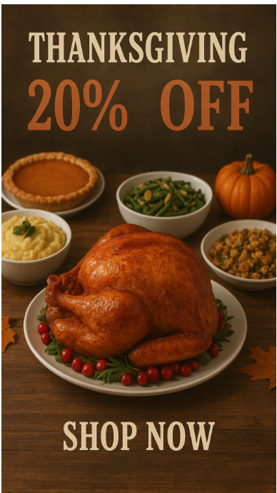 Thanksgiving feast sales promo Template | PosterMyWall