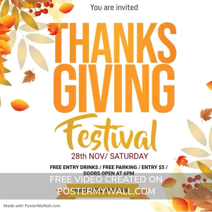 thanksgiving festival poster Template | PosterMyWall