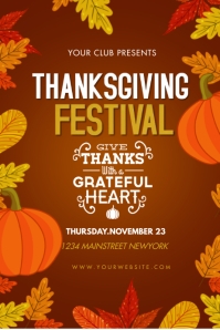 thanksgiving festival poster Template | PosterMyWall
