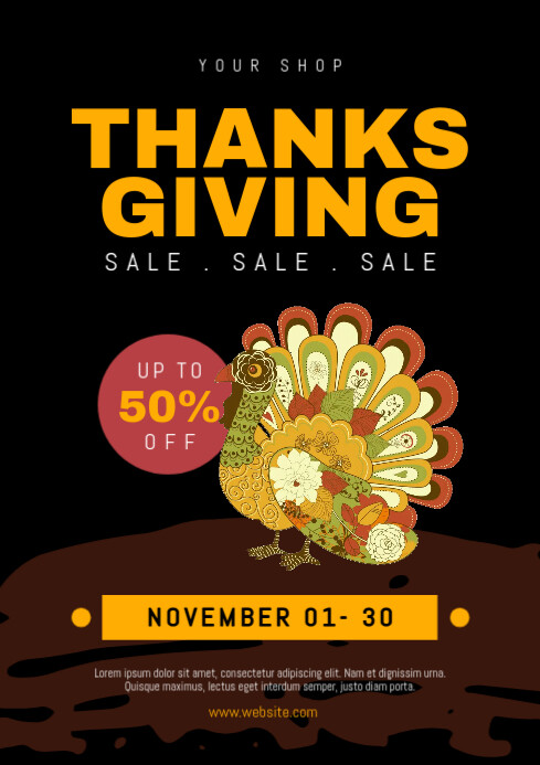 Thanksgiving Flyer (2) Template | PosterMyWall