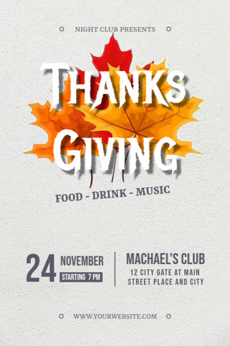 Thanksgiving Flyer Template | PosterMyWall