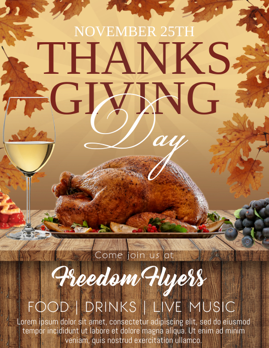 Thanksgiving Flyer Template | PosterMyWall