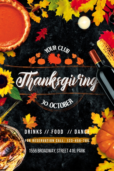 Thanksgiving Flyer Template | PosterMyWall