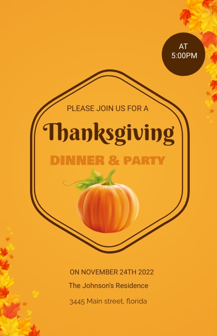 Thanksgiving flyers Template | PosterMyWall