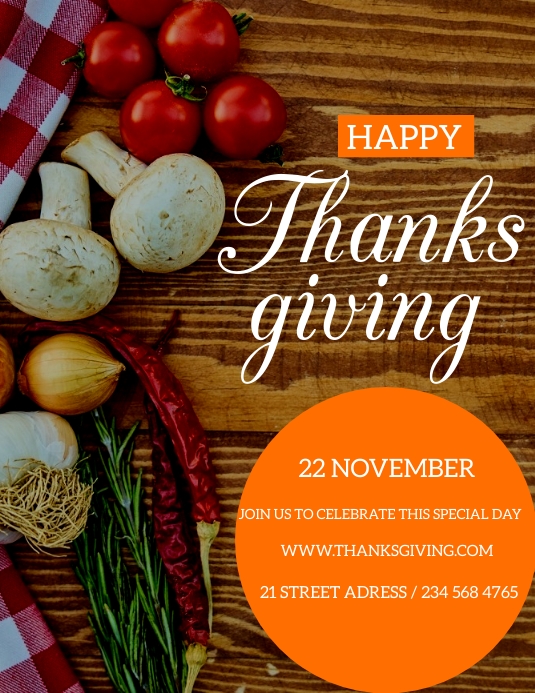 thanksgiving flyers Template | PosterMyWall