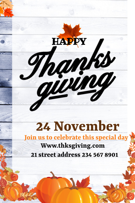 Thanksgiving flyers Template | PosterMyWall