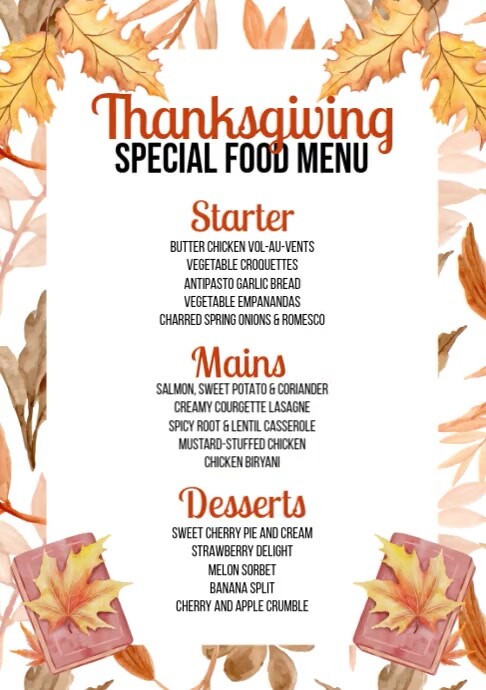 Thanksgiving Food Ads Template | PosterMyWall