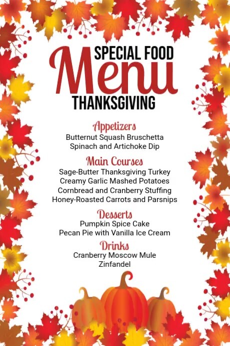 Plantilla de Thanksgiving Food Ads | PosterMyWall