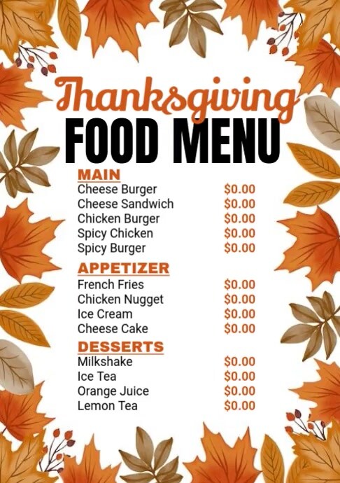 Thanksgiving Food Ads Template | PosterMyWall