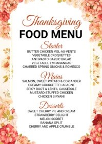 Thanksgiving Food Ads Template | PosterMyWall