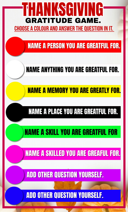 Copy of Thanksgiving game design template | PosterMyWall