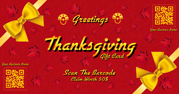 Thanksgiving Gift Card Template | PosterMyWall