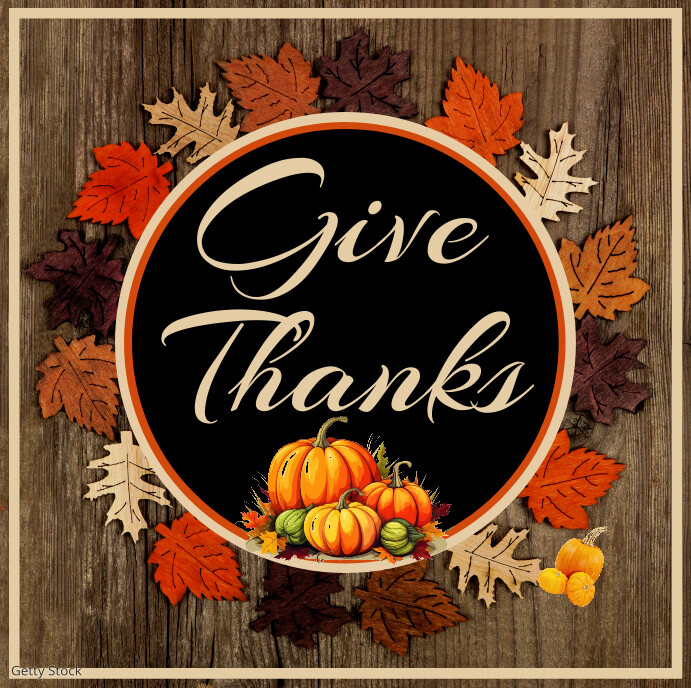 Plantilla de Thanksgiving GIVE THANKS | PosterMyWall