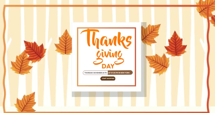 Thanksgiving Greeting Card Video Template | PosterMyWall