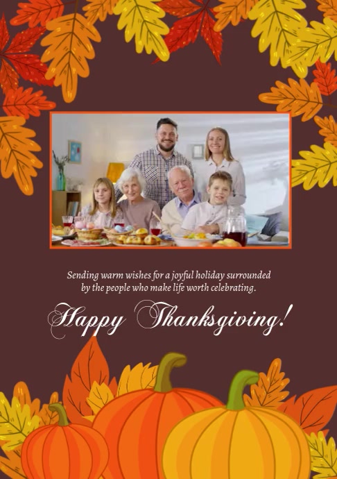 Thanksgiving Greeting Template | PosterMyWall