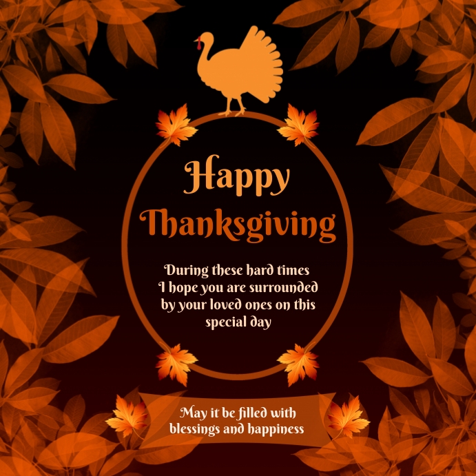 Thanksgiving Greeting Instagram Post - 1 Template | PosterMyWall