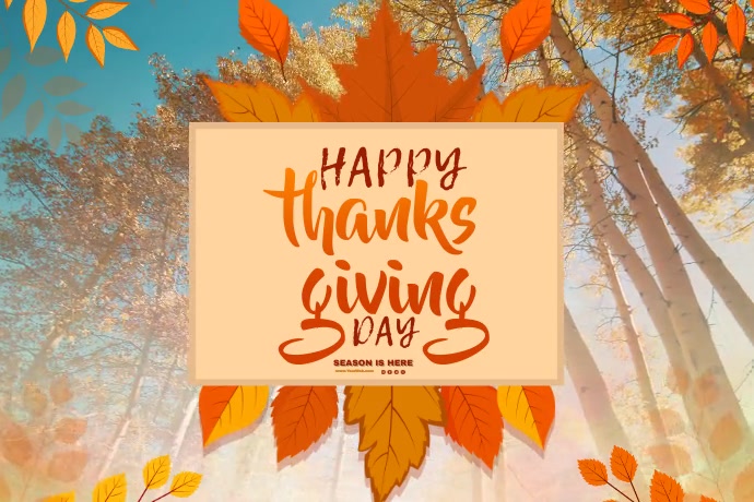 Thanksgiving Greeting Video Template | PosterMyWall