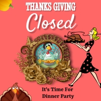 thanksgiving holiday , dinner party post Template | PosterMyWall