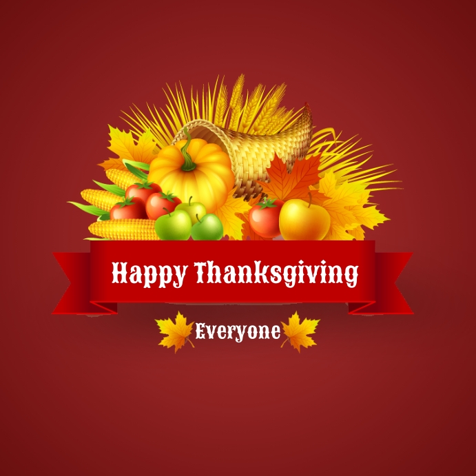 Thanksgiving Instagram Post Template | PosterMyWall
