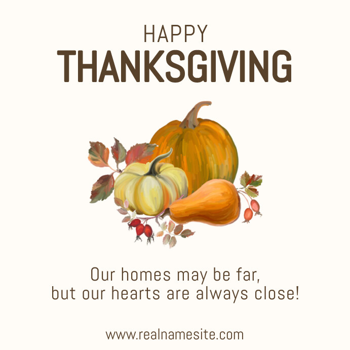 Plantilla de Thanksgiving Instagram Post | PosterMyWall