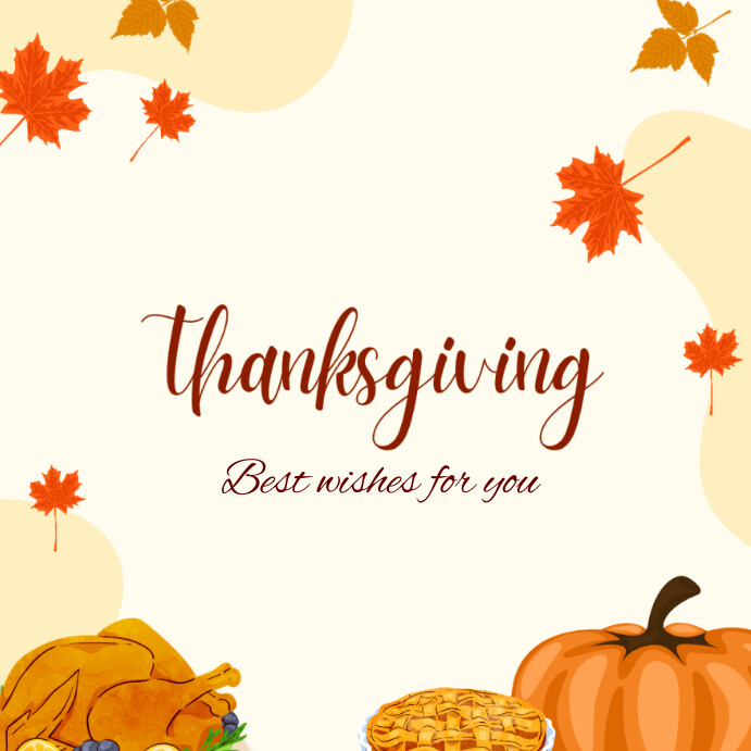 Thanksgiving Instagram post Template | PosterMyWall