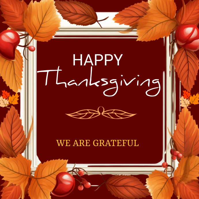 thanksgiving instagram post Template | PosterMyWall