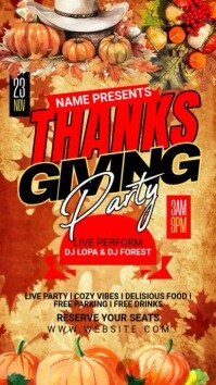 Thanksgiving instagram reel Template | PosterMyWall