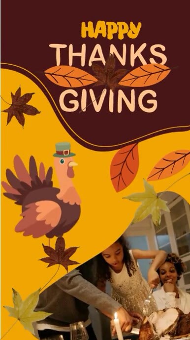 Thanksgiving Instagram Reel / Story / post Template | PosterMyWall