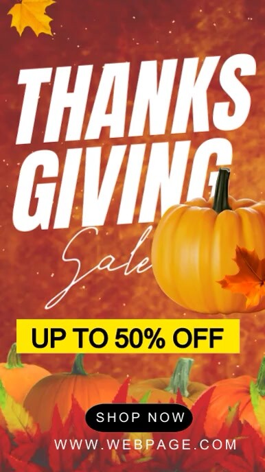 thanksgiving instagram story Template | PosterMyWall