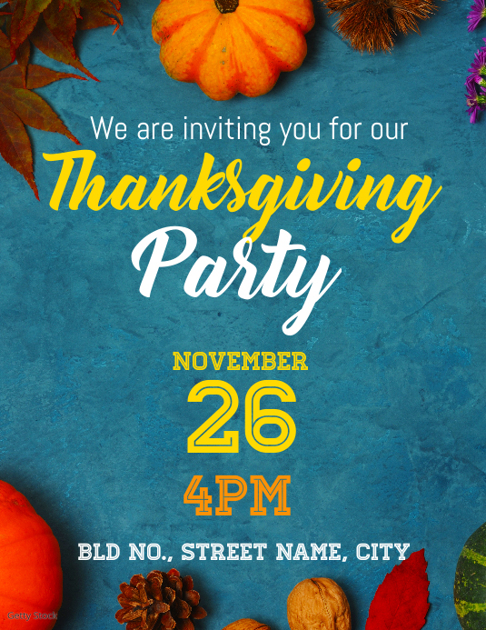 Thanksgiving invite Template | PosterMyWall