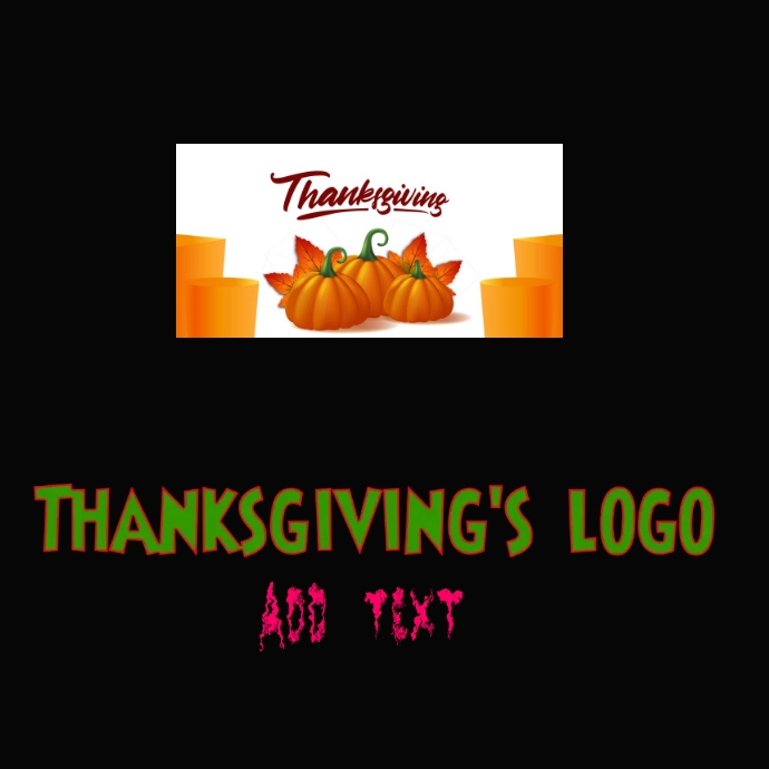 Thanksgiving logo design template. | PosterMyWall