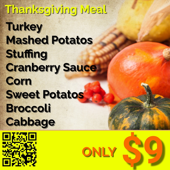 Copy of Thanksgiving meal plan | PosterMyWall